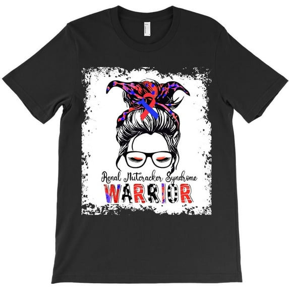 Renal Nutcracker Syndrome Warrior Blue Red Ribbon Awareness Fun Graphic ...