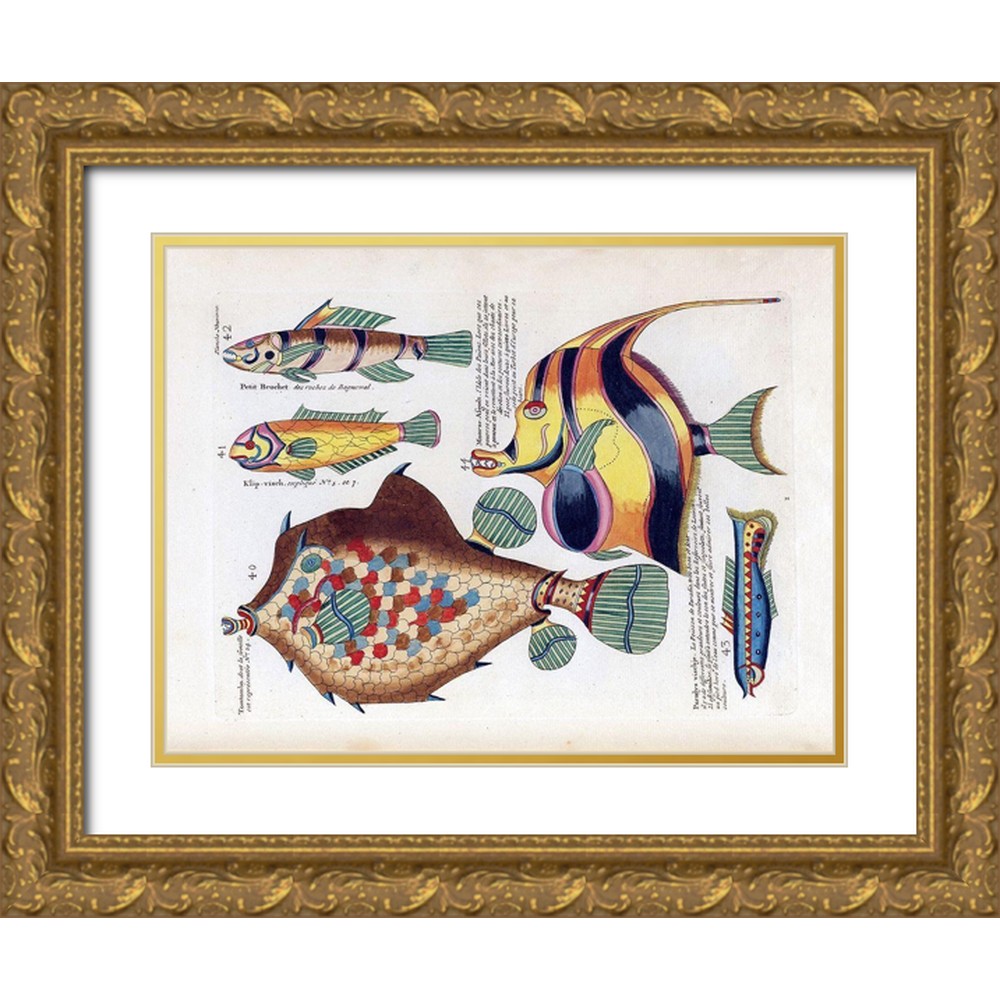Renard, Louis 32x25 Gold Ornate Wood Framed with Double Matting Museum ...