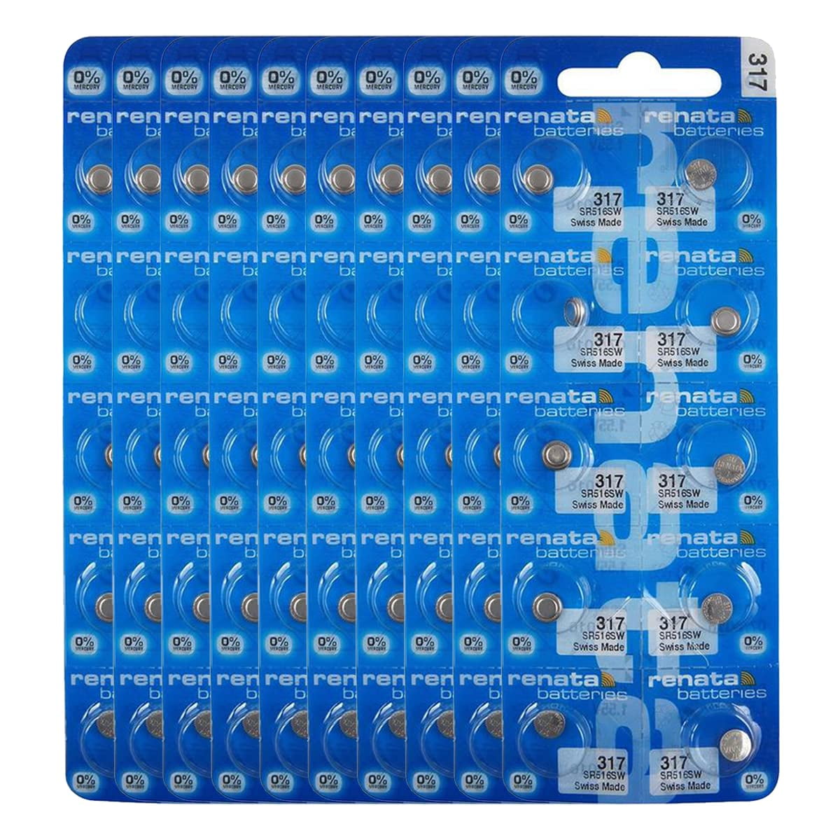 Renata 317 SR516SW 1.55V Silver Oxide Watch Battery - Walmart.com