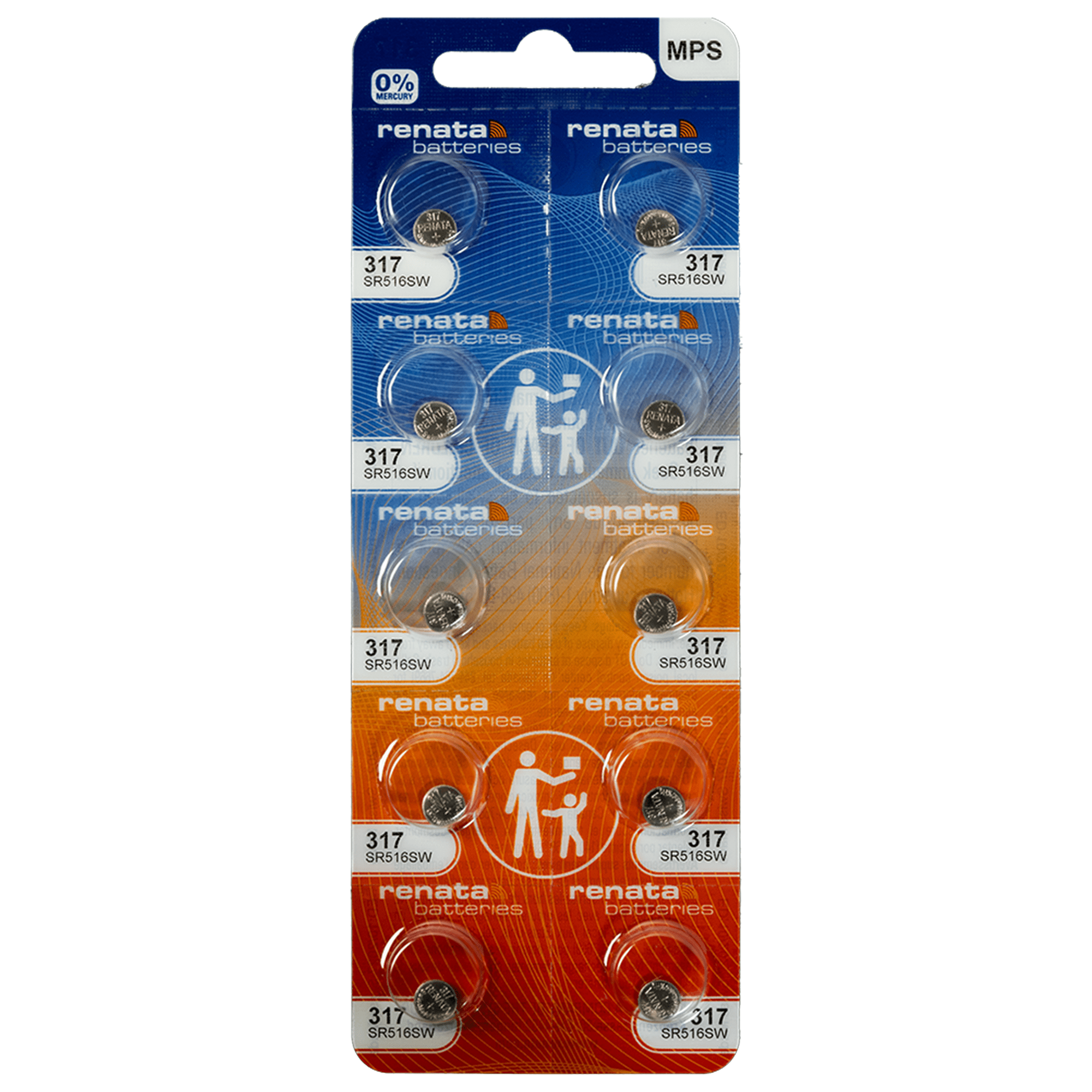 Renata 317 SR516SW Batteries - 1.55V Silver Oxide 317 Watch Battery (10 ...