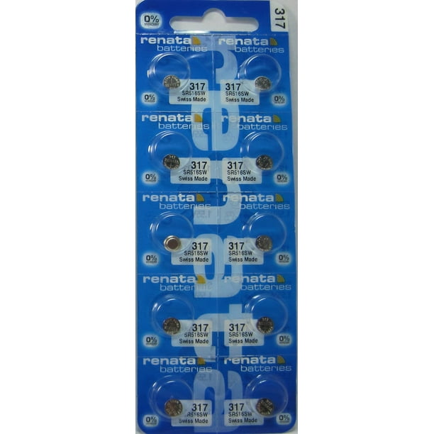 Renata 317 SR516SW SP317 V317 D317 616 Silver Oxide Mercury Free ...