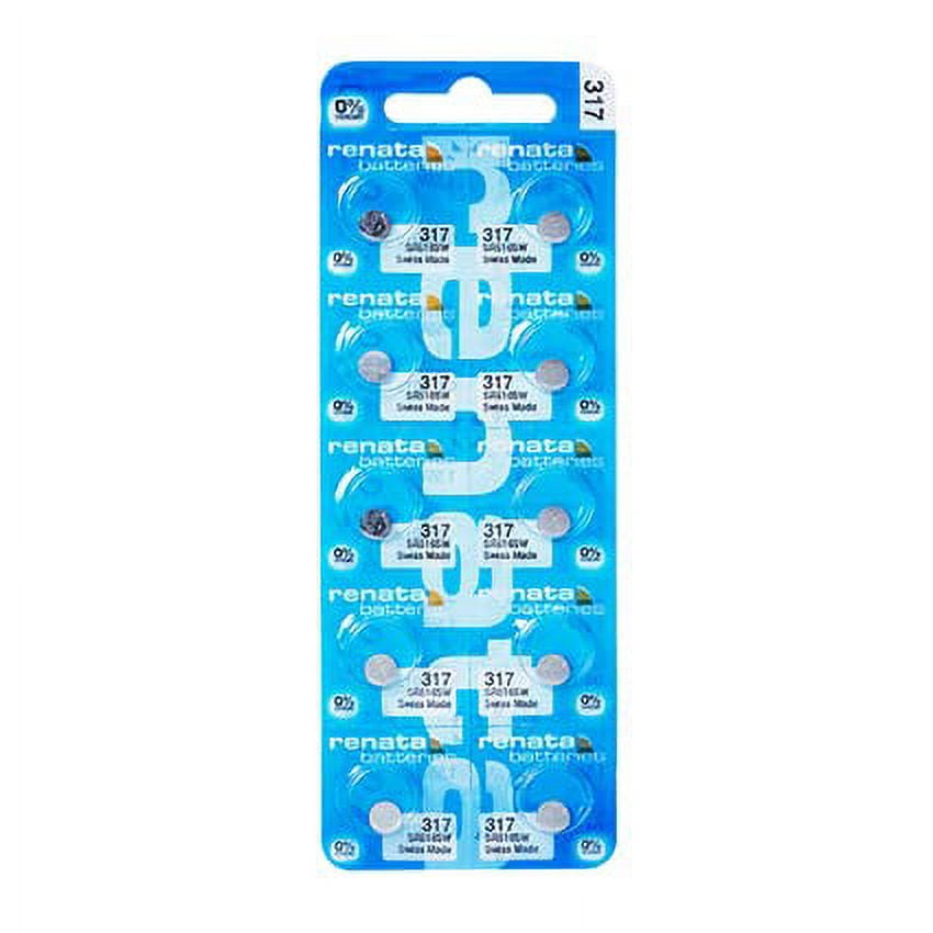 Renata #317 Silver Oxide Battery - 10 Pack (317-10) - Walmart.com