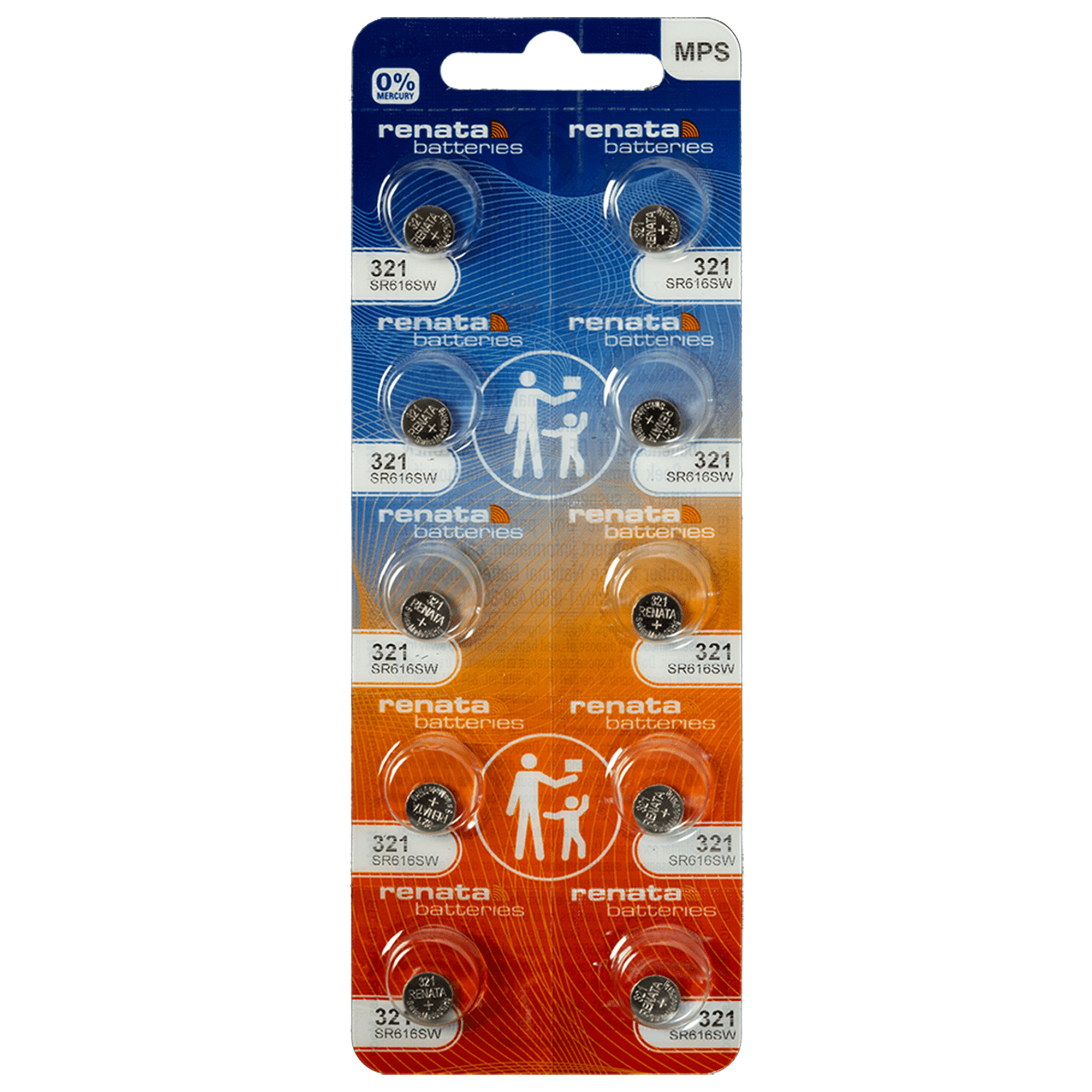 Renata 321 SR616SW Batteries - 1.55V Silver Oxide 321 Watch Battery (10 ...