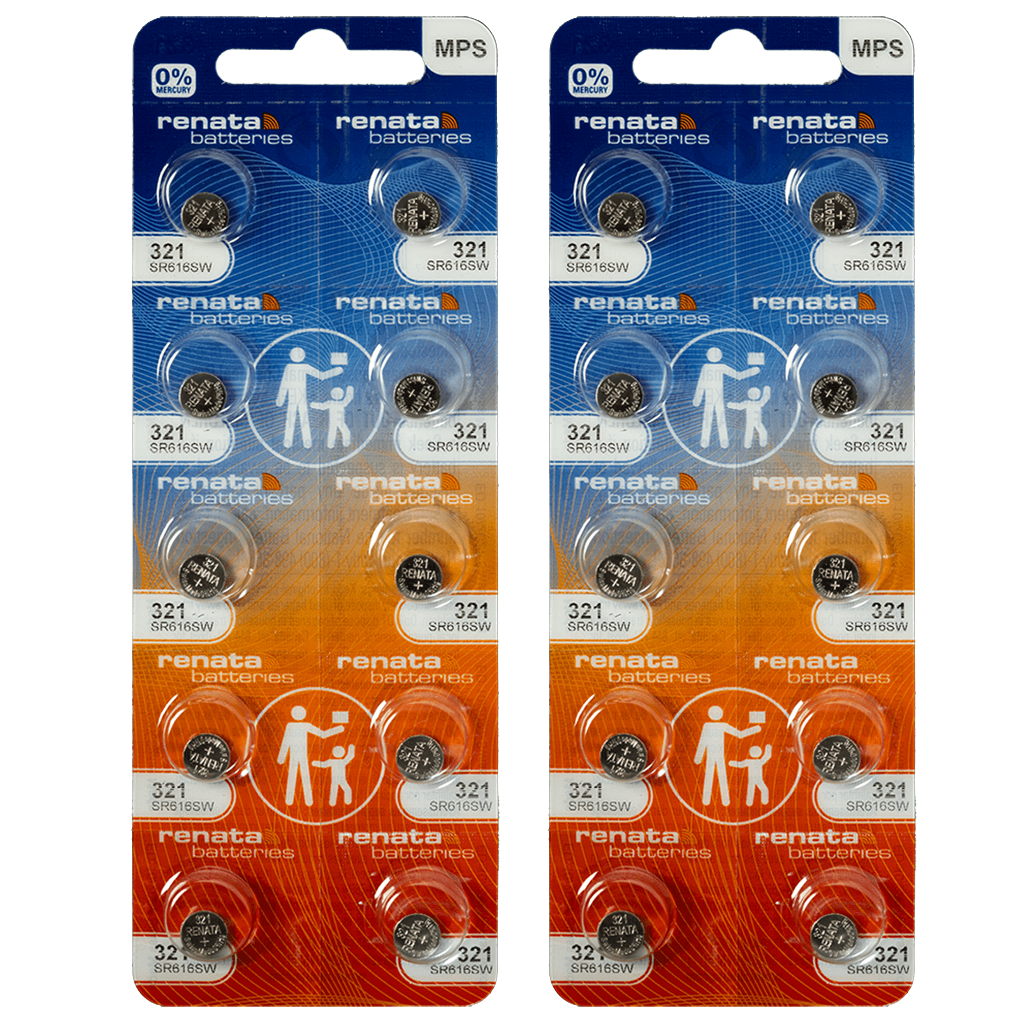 Renata Silver Oxide Watch Batteries - 1.55V, 20 Count - Walmart ...
