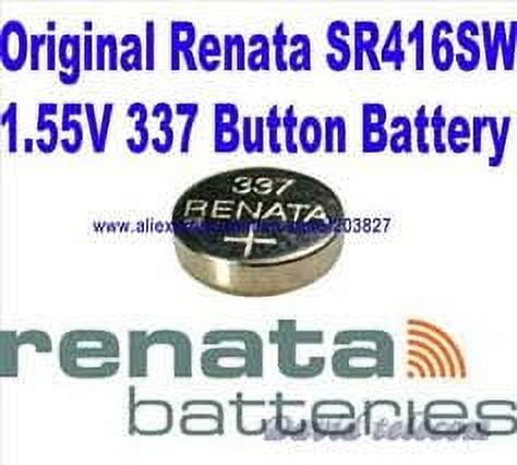 Renata 337 - SR416 Silver Oxide Button Battery 1.55V - 2 Pack - Walmart.com