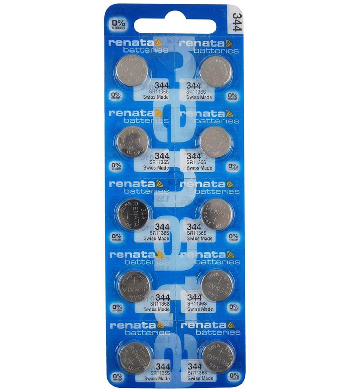 Renata 344 SR1136SW 1.55V Silver Oxide Battery for Office Use - Walmart ...