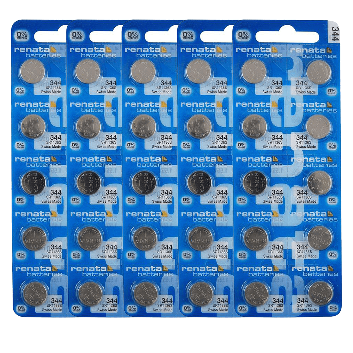 Renata 344 SR1136SW Batteries - 1.55V Silver Oxide 344 Watch Battery ...