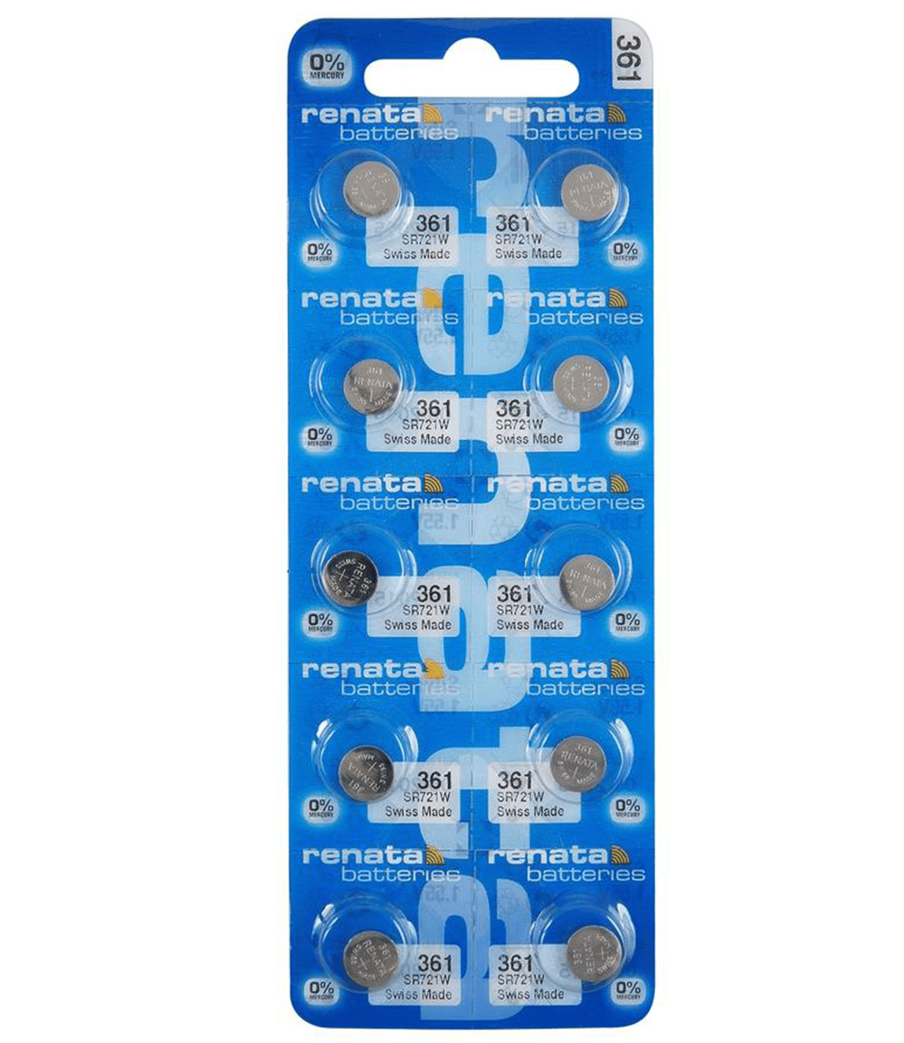 Renata 361 SR721W Batteries - 1.55V Silver Oxide 361 Watch Battery (10 ...