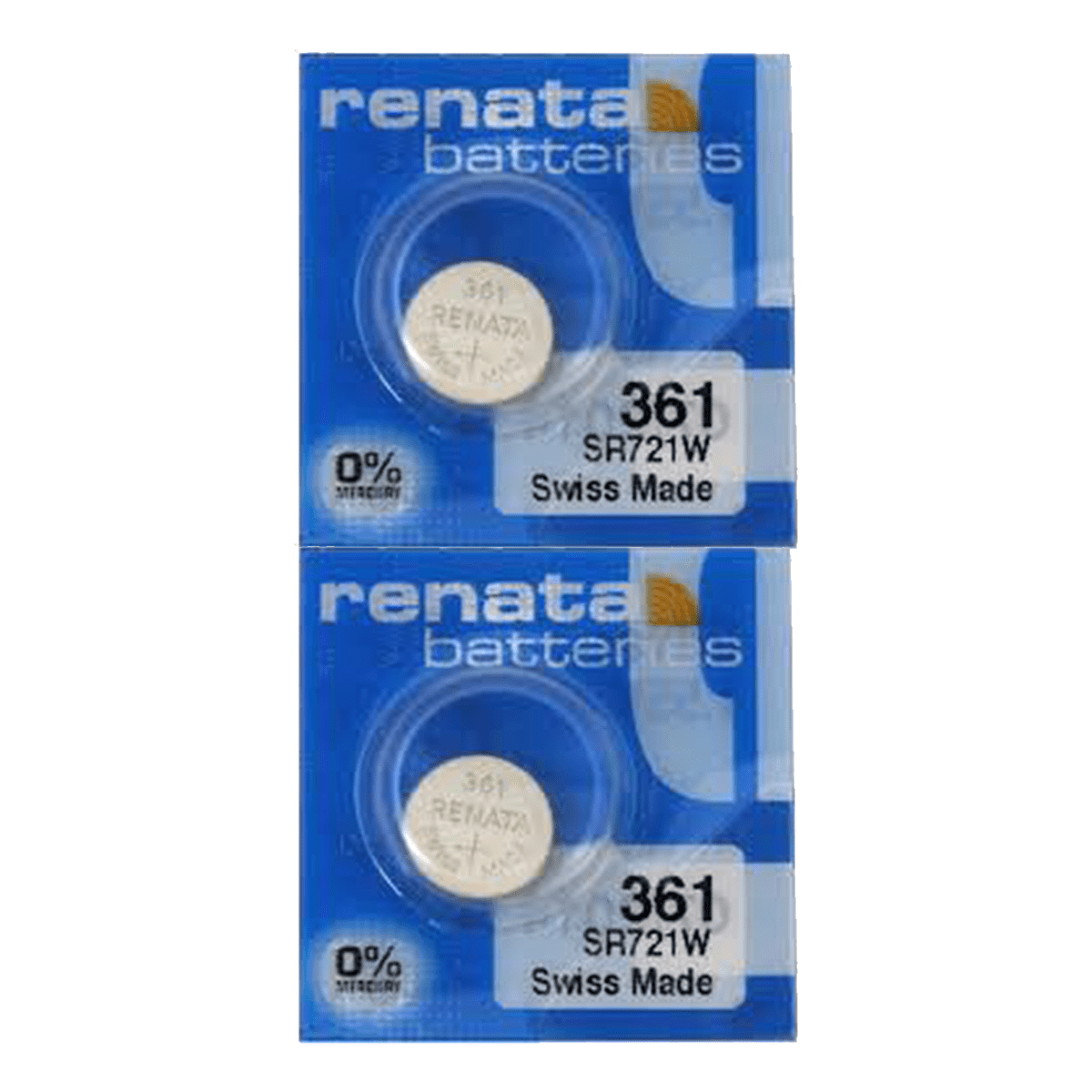 Renata 361 SR721W Batteries - 1.55V Silver Oxide 361 Watch Battery (2 ...