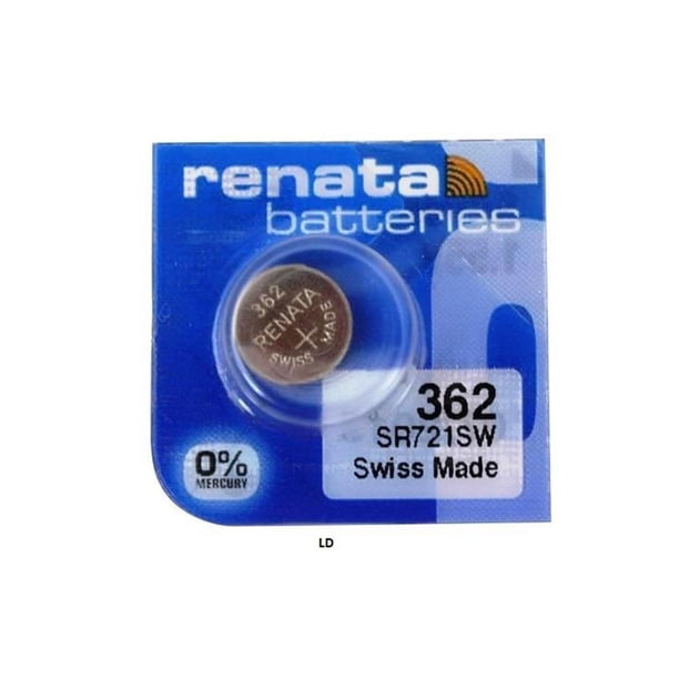Renata 362 Button Cell Watch Battery, 5 Pack - Walmart Business Supplies