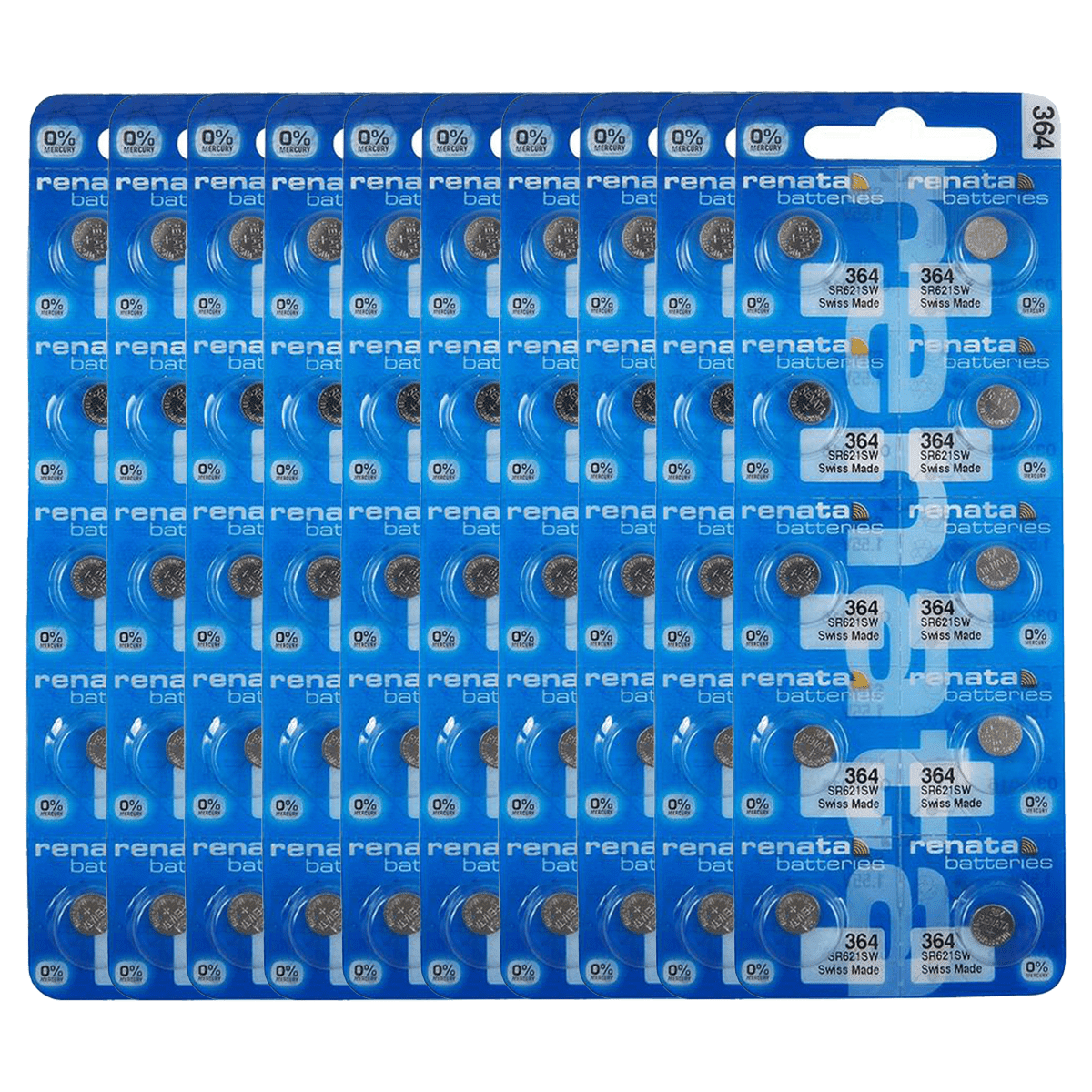 Renata 364 SR621SW Batteries - 1.55V Silver Oxide 364 Watch Battery ...