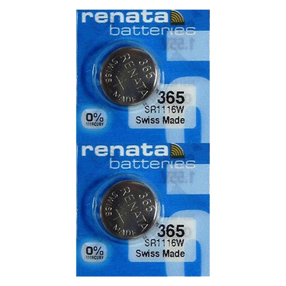 Renata 365 SR1116W Batteries - 1.55V Silver Oxide 365 Watch Battery (2 ...