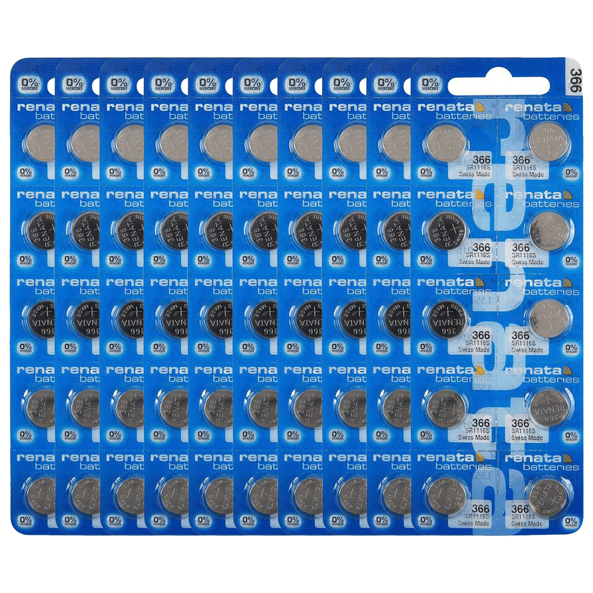 Renata 366 SR1116SW Batteries - 1.55V Silver Oxide 366 Watch Battery ...