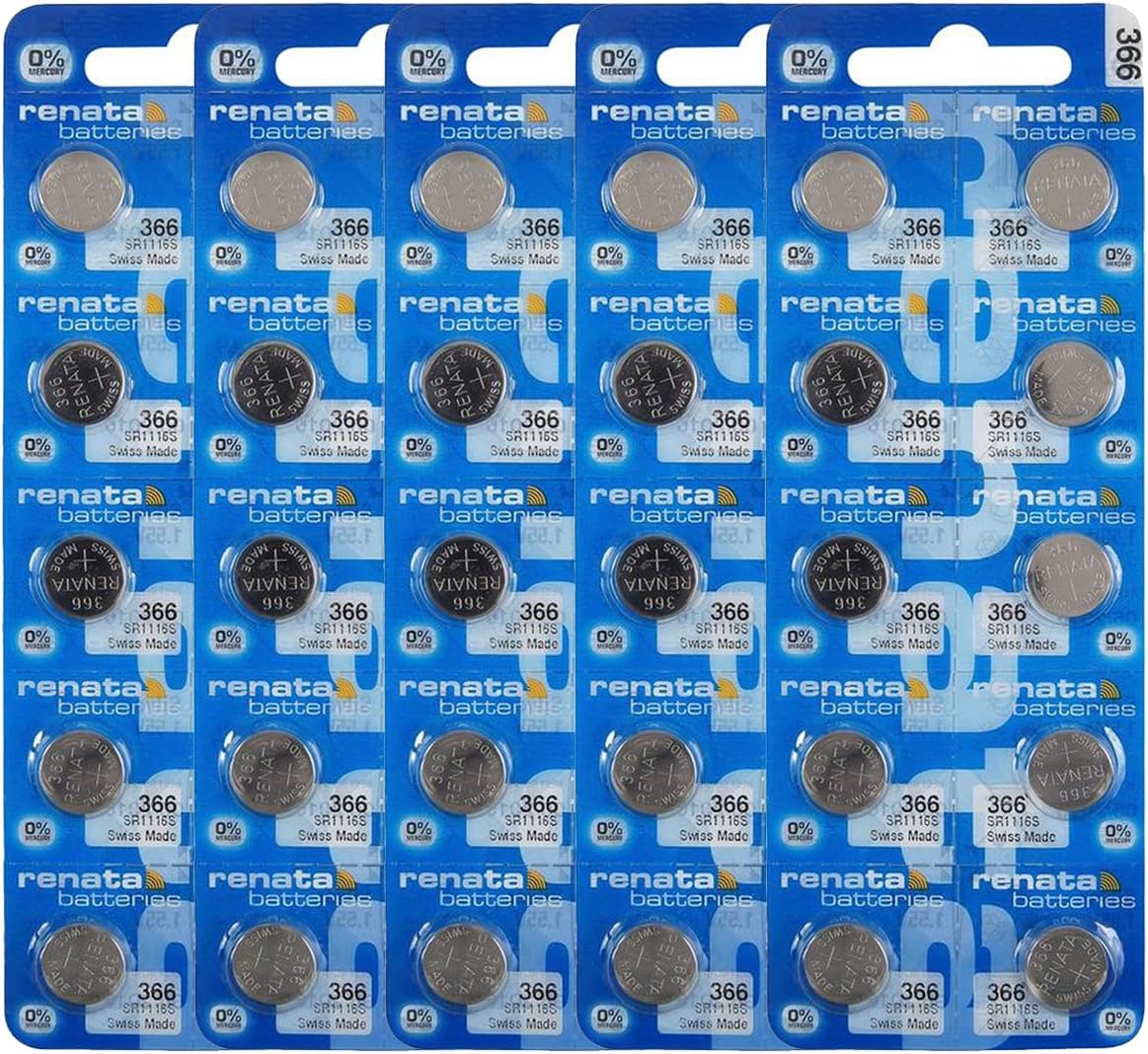 Renata 366 SR1116SW Batteries - 1.55V Silver Oxide 366 Watch Battery ...