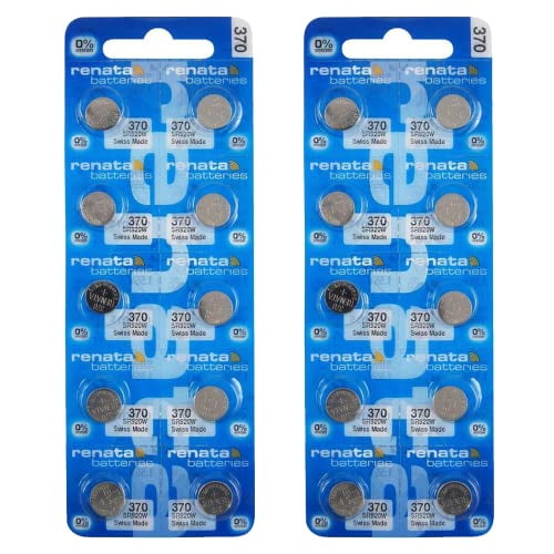 Renata 370 SR920W Batteries - 1.55V Silver Oxide 370 Watch Battery (20 ...