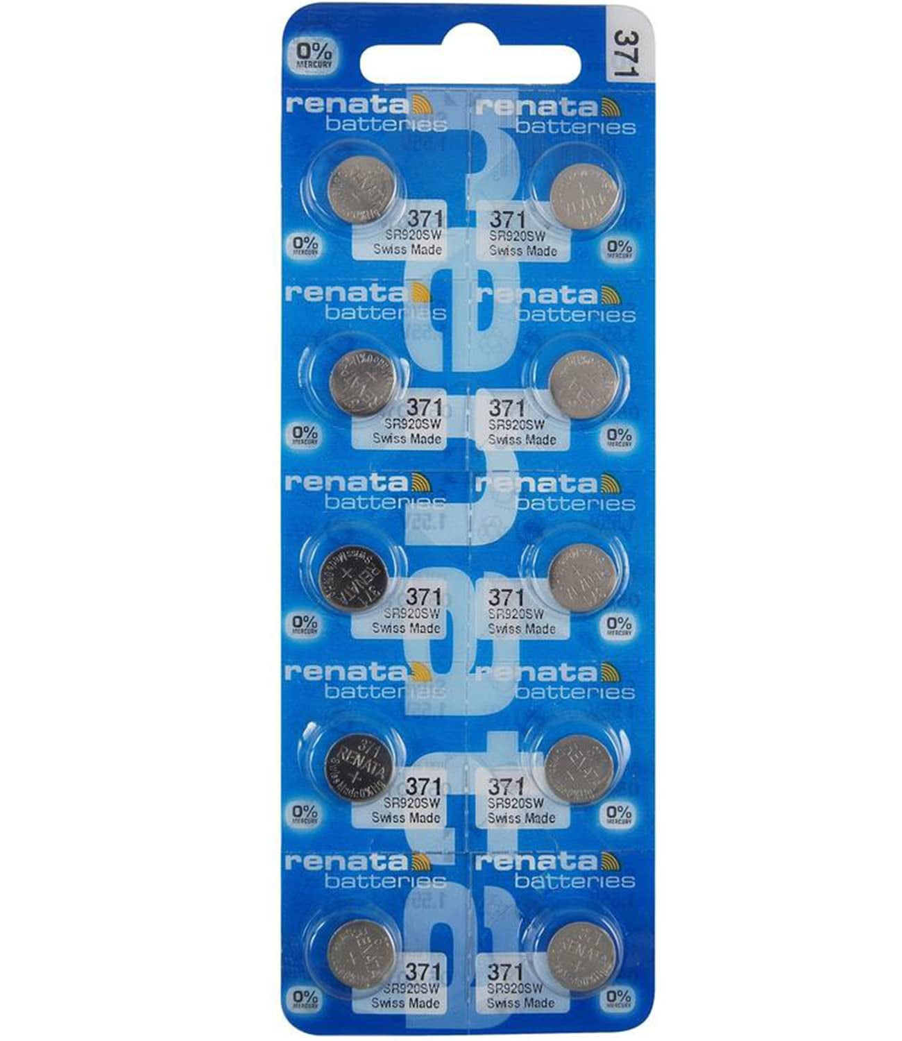 Renata 371 SR920SW 1.55V Silver Oxide Watch Battery - Walmart.com