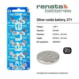Renata 371 SR920SW Batteries - 1.55V Silver Oxide 371 Watch Battery ...
