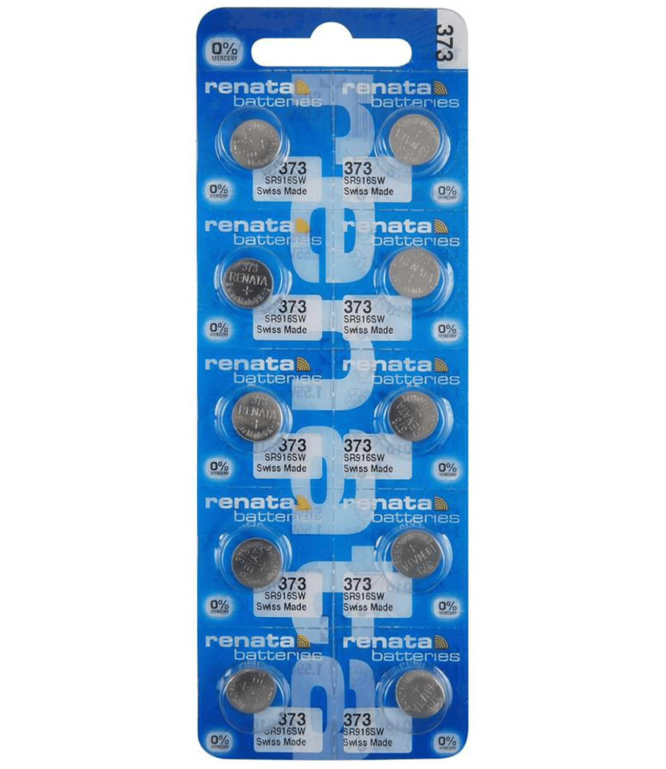 Renata 373 SR916SW Batteries - 1.55V Silver Oxide 373 Watch Battery (10 ...