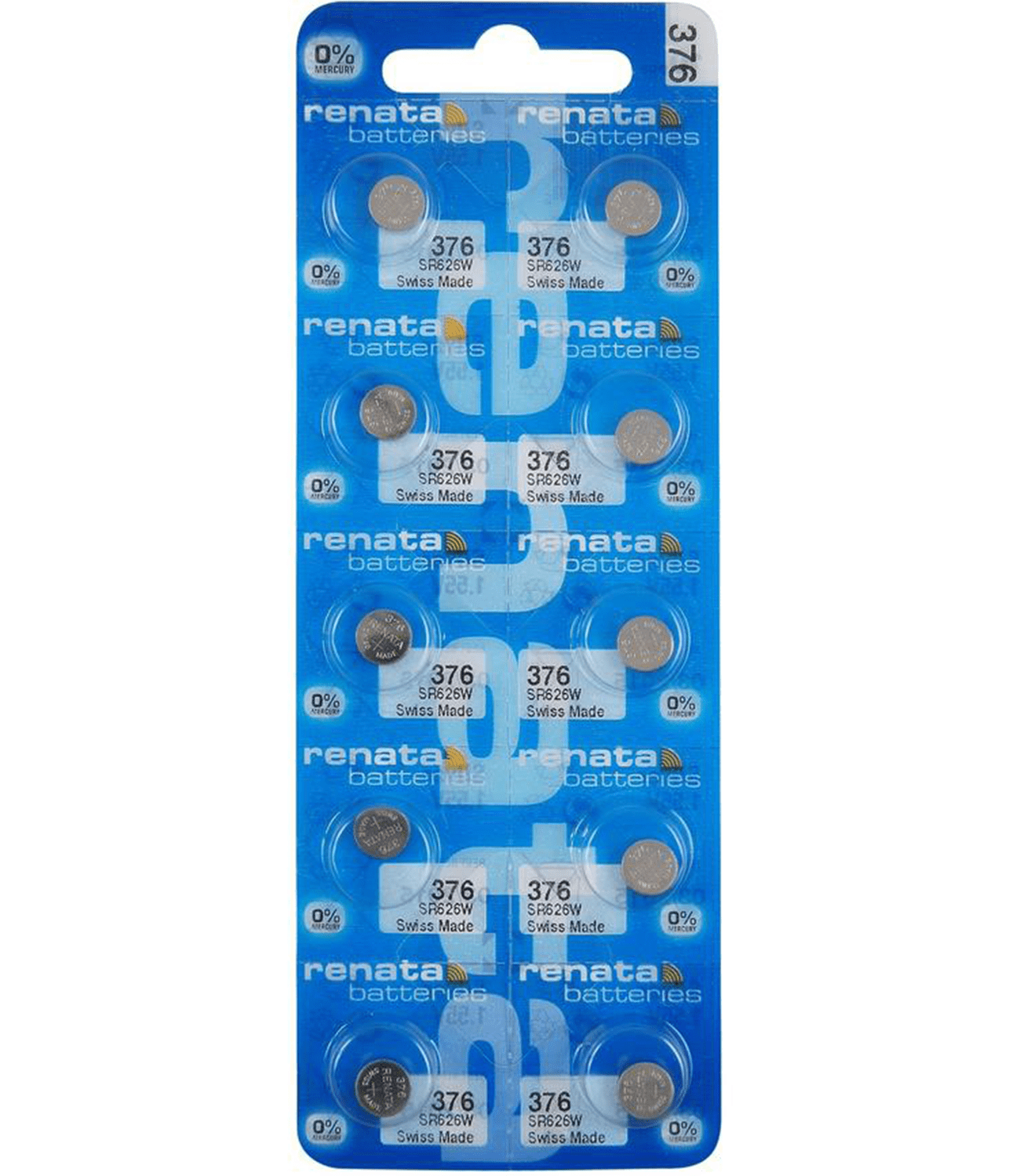 Renata 376 SR626W Batteries - 1.55V Silver Oxide 376 Watch Battery (10 ...