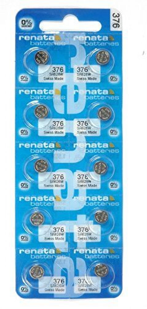 Renata #376 Silver Oxide Battery - 10 Pack (376-10) - Walmart Business ...