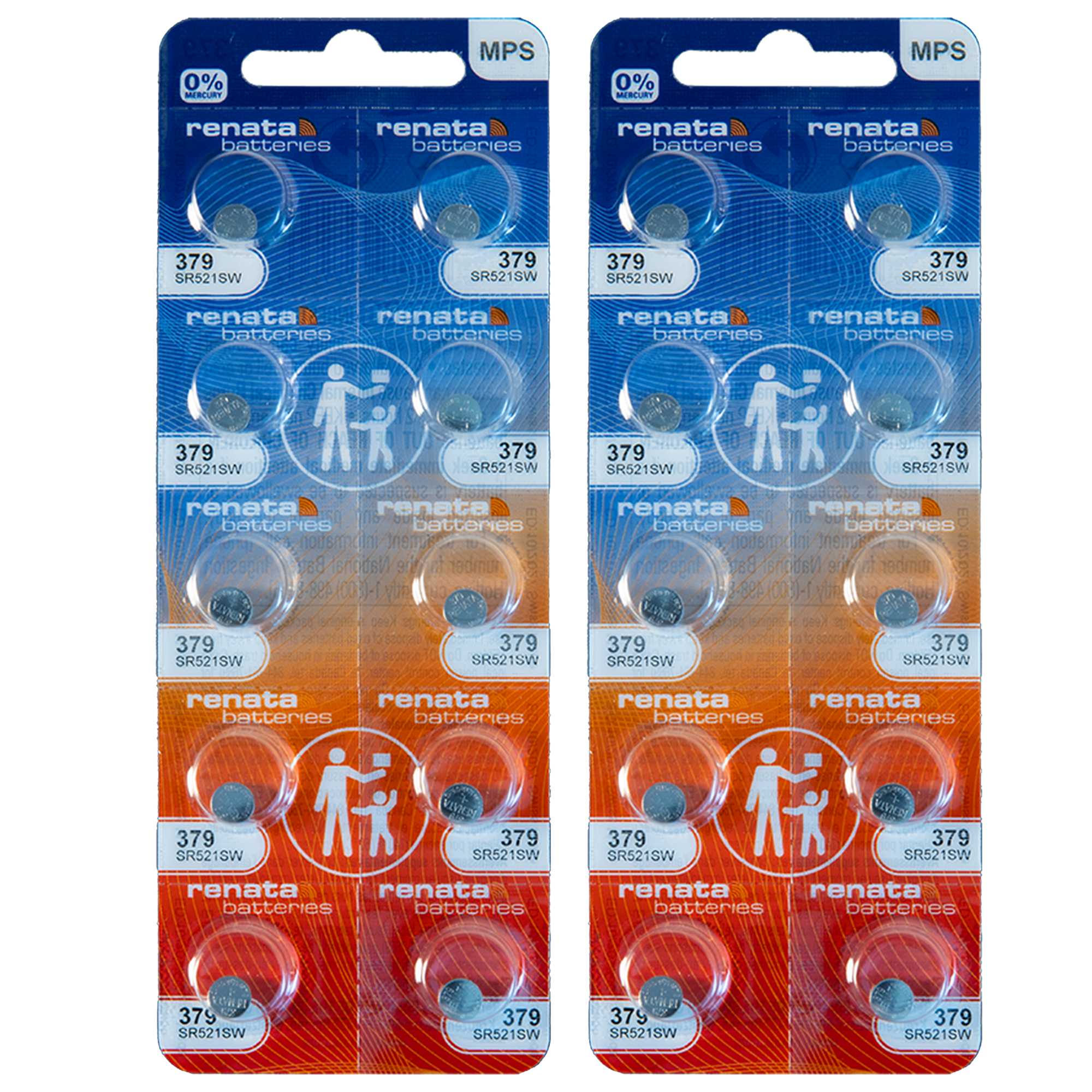 Renata 379 SR521SW Batteries - 1.55V Silver Oxide 379 Watch Battery (20 ...