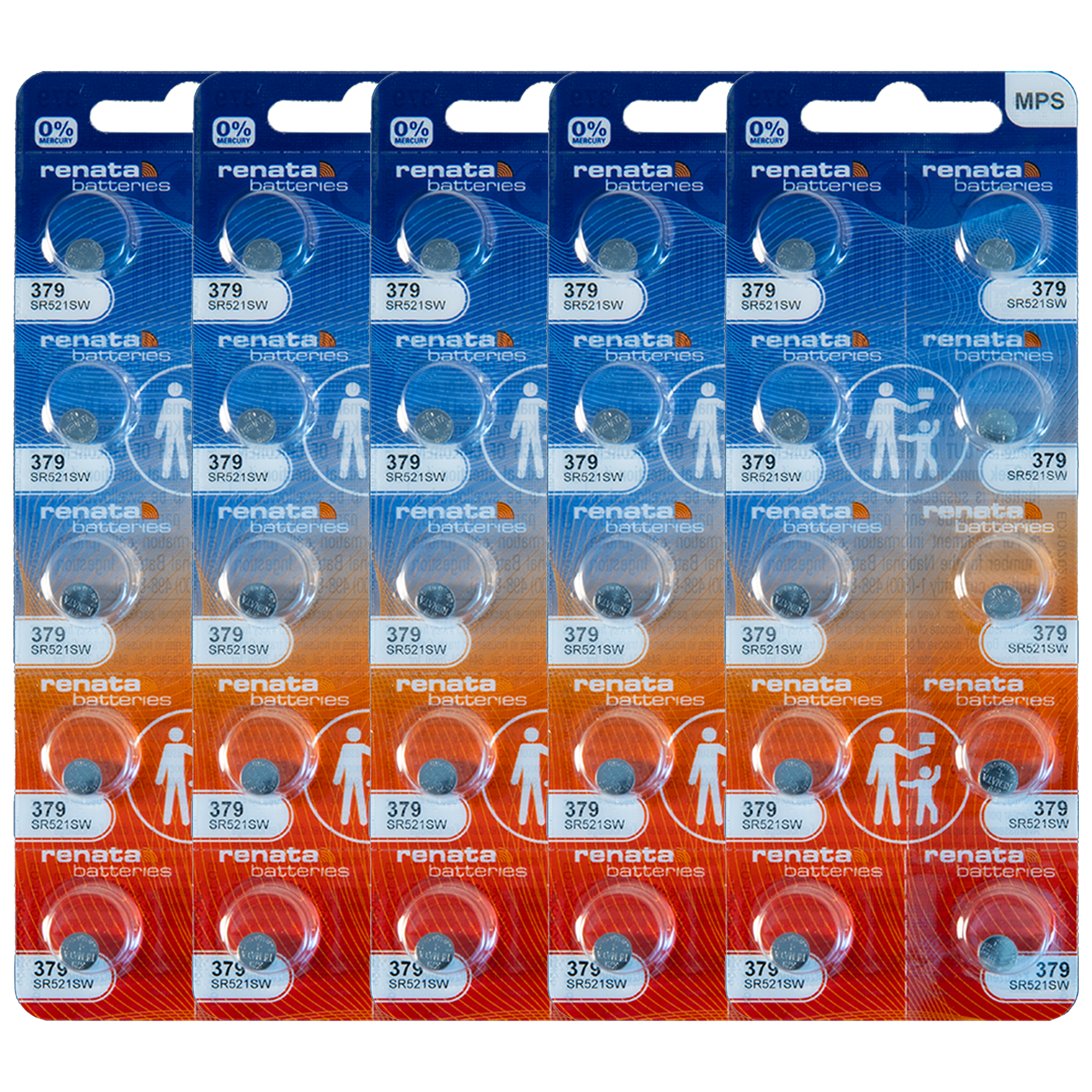 Renata 379 SR521SW Batteries - 1.55V Silver Oxide 379 Watch Battery (50 ...
