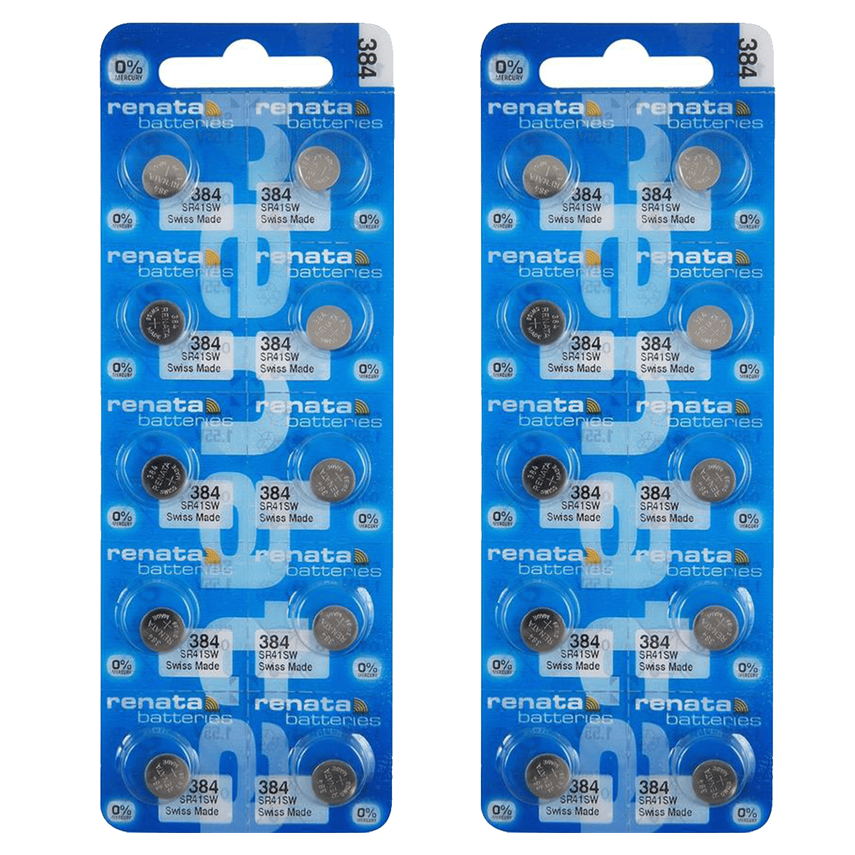 Renata 384 SR41SW Batteries - 1.55V Silver Oxide 384 Watch Battery (20 ...