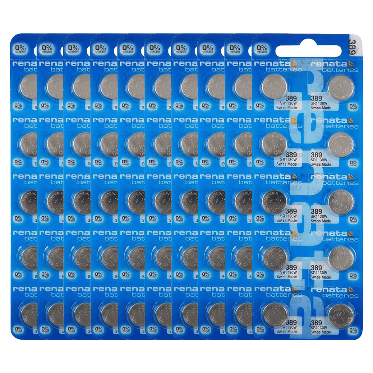 Renata 389 SR1130W Batteries - 1.55V Silver Oxide 389 Watch Battery ...