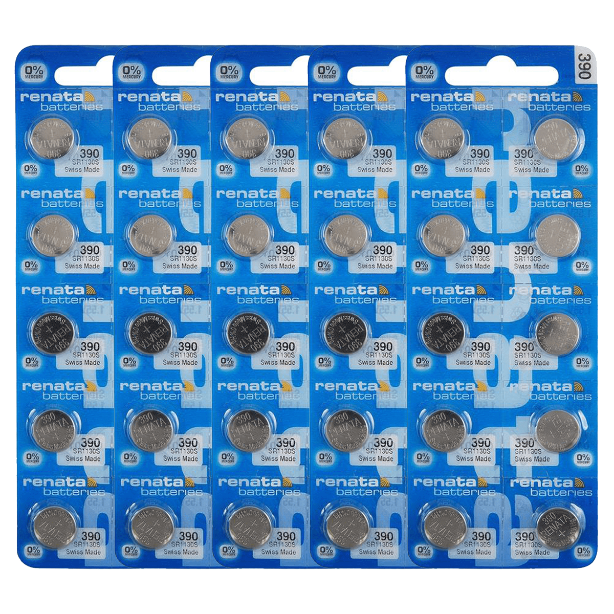 Renata 390 SR1130SW Batteries - 1.55V Silver Oxide 390 Watch Battery ...