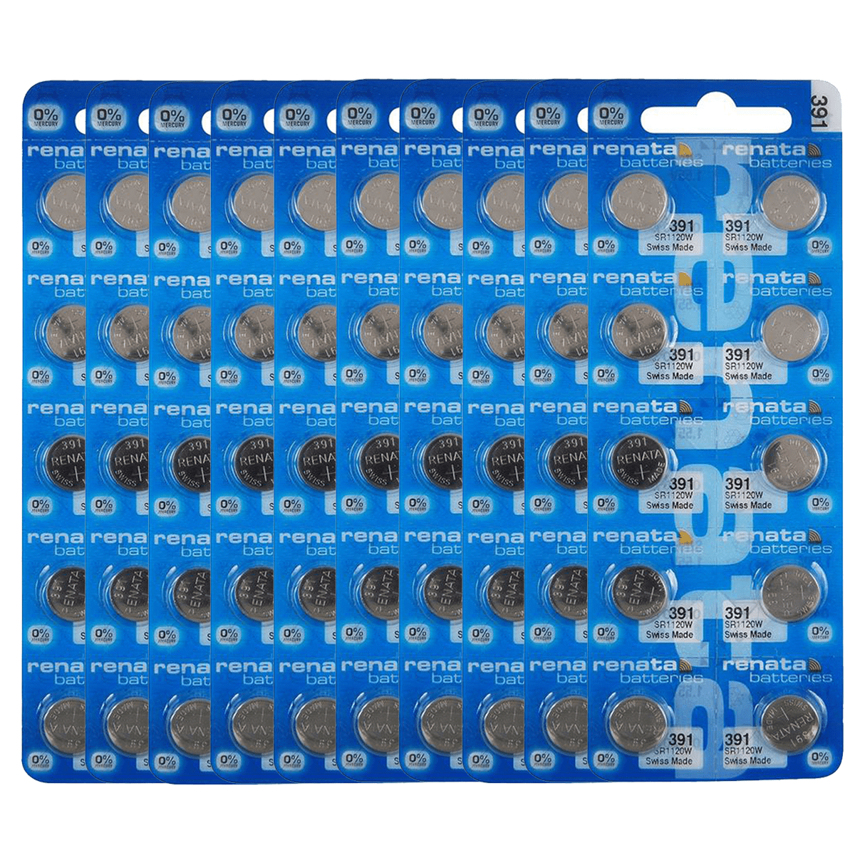 Renata 391 SR1120W Batteries - 1.55V Silver Oxide 391 Watch Battery ...