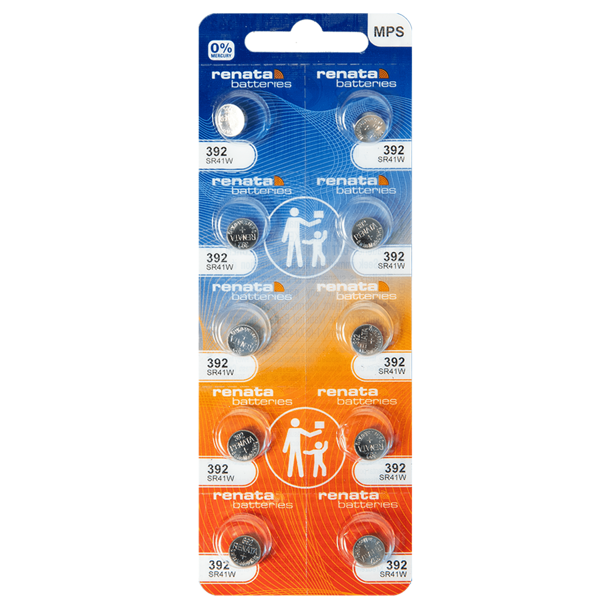 Renata 392 SR41W Batteries - 1.55V Silver Oxide 392 Watch Battery (10 ...