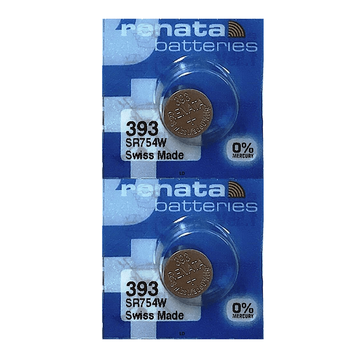 Renata 393 SR754W Batteries - 1.55V Silver Oxide 393 Watch Battery (2 ...