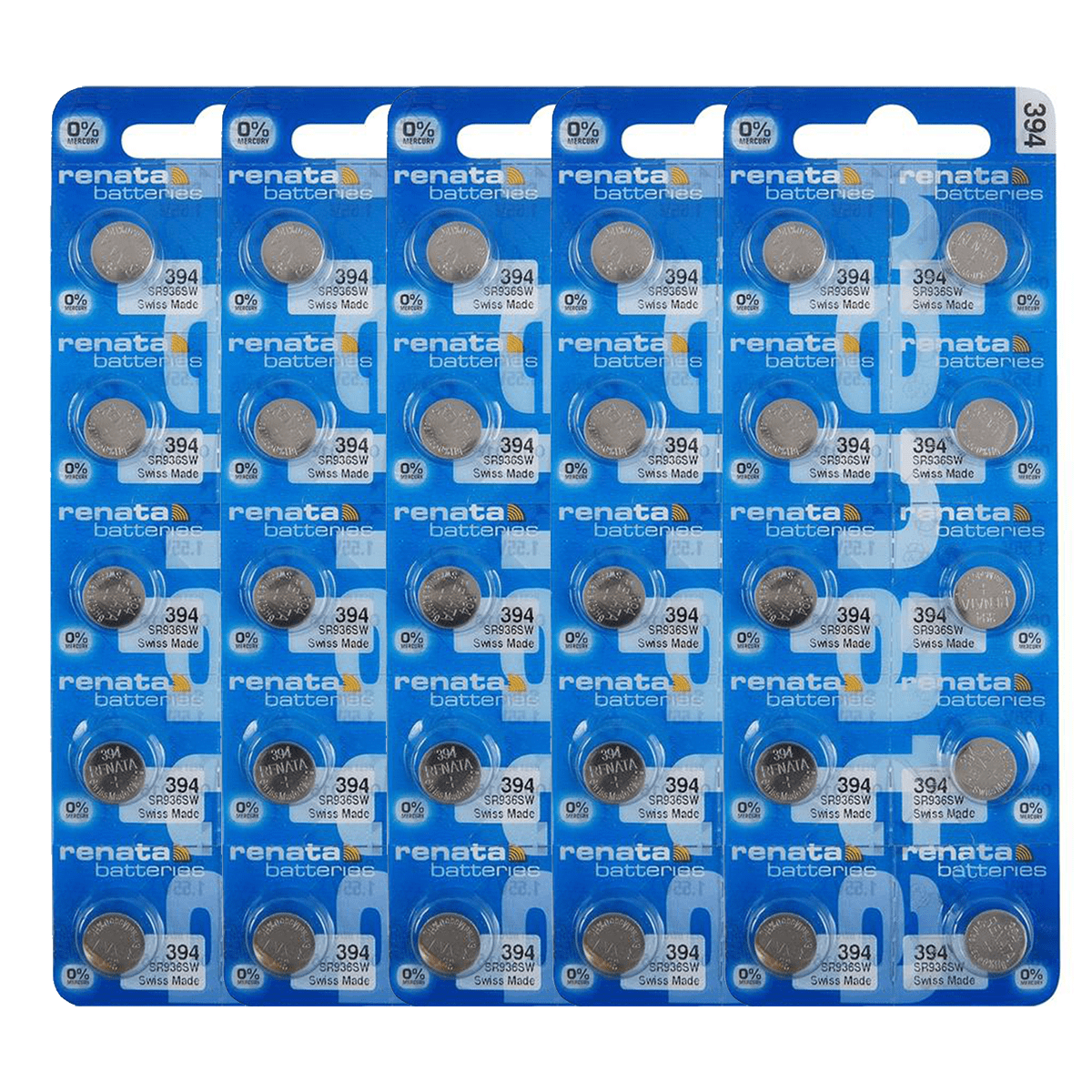 Renata 394 SR936SW Batteries - 1.55V Silver Oxide 394 Watch Battery (50 ...