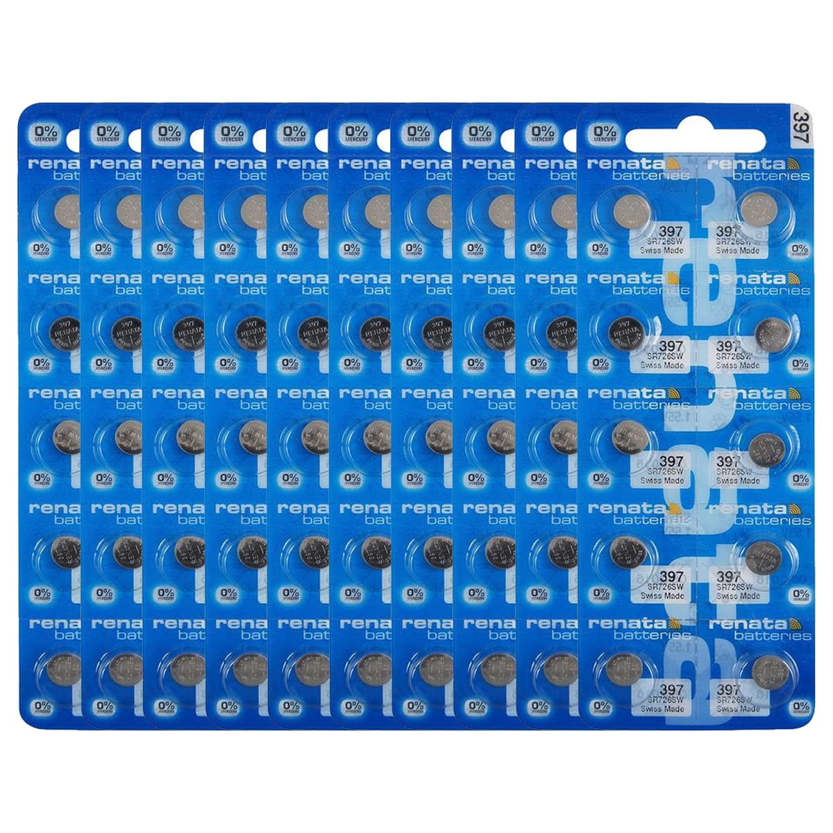 Renata 397 SR726SW 1.55V Silver Oxide Watch Battery - Walmart.com
