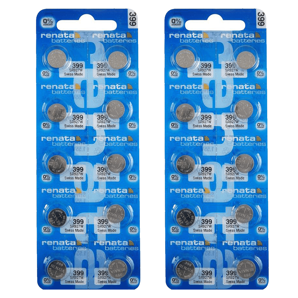 Renata 399 SR927W Batteries - 1.55V Silver Oxide 399 Watch Battery (20 ...