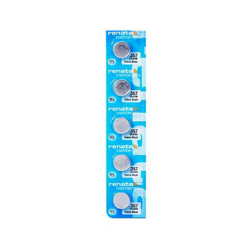 Renata Batteries 357 Silver Oxide 0% Mercury Battery (5 Pack) - Walmart.com