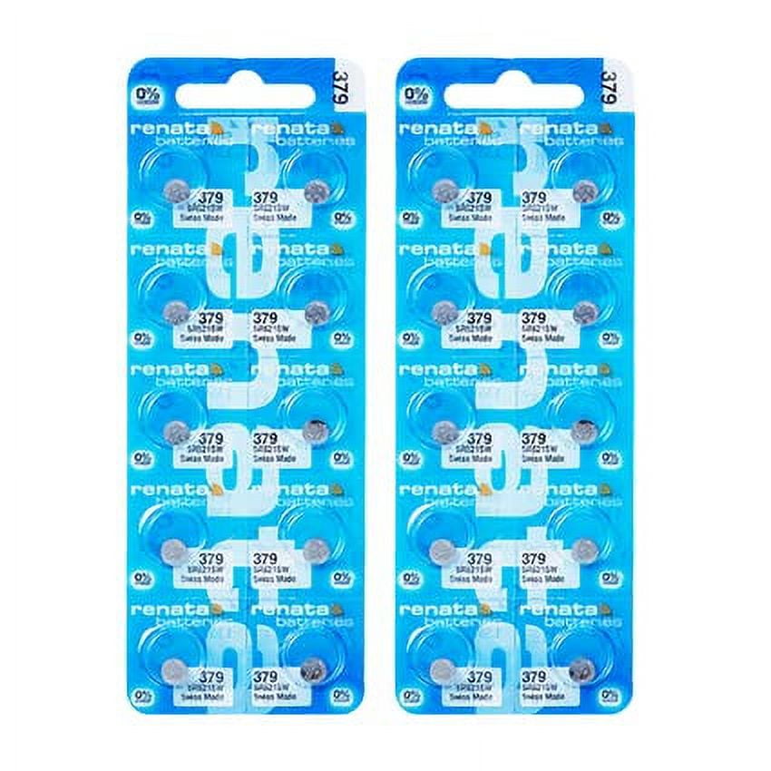 Renata Batteries 379/SR521SW Silver Oxide Watch Battery (20 Pack ...