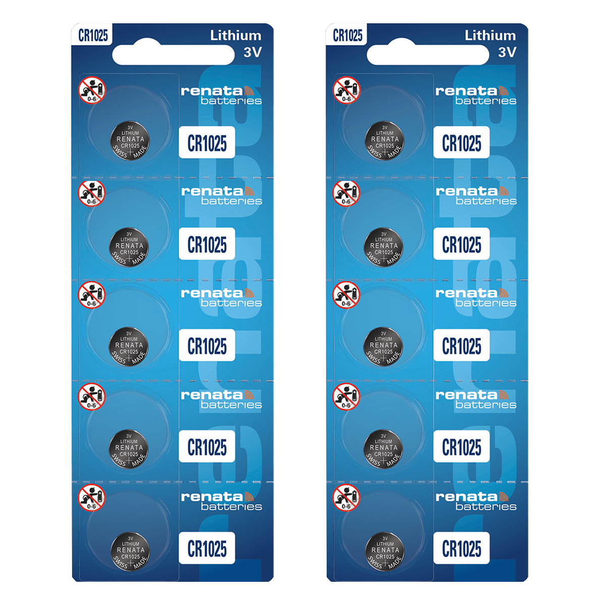 Renata CR1025 Batteries - 3V Lithium Coin Cell 1025 Battery (10 Count ...