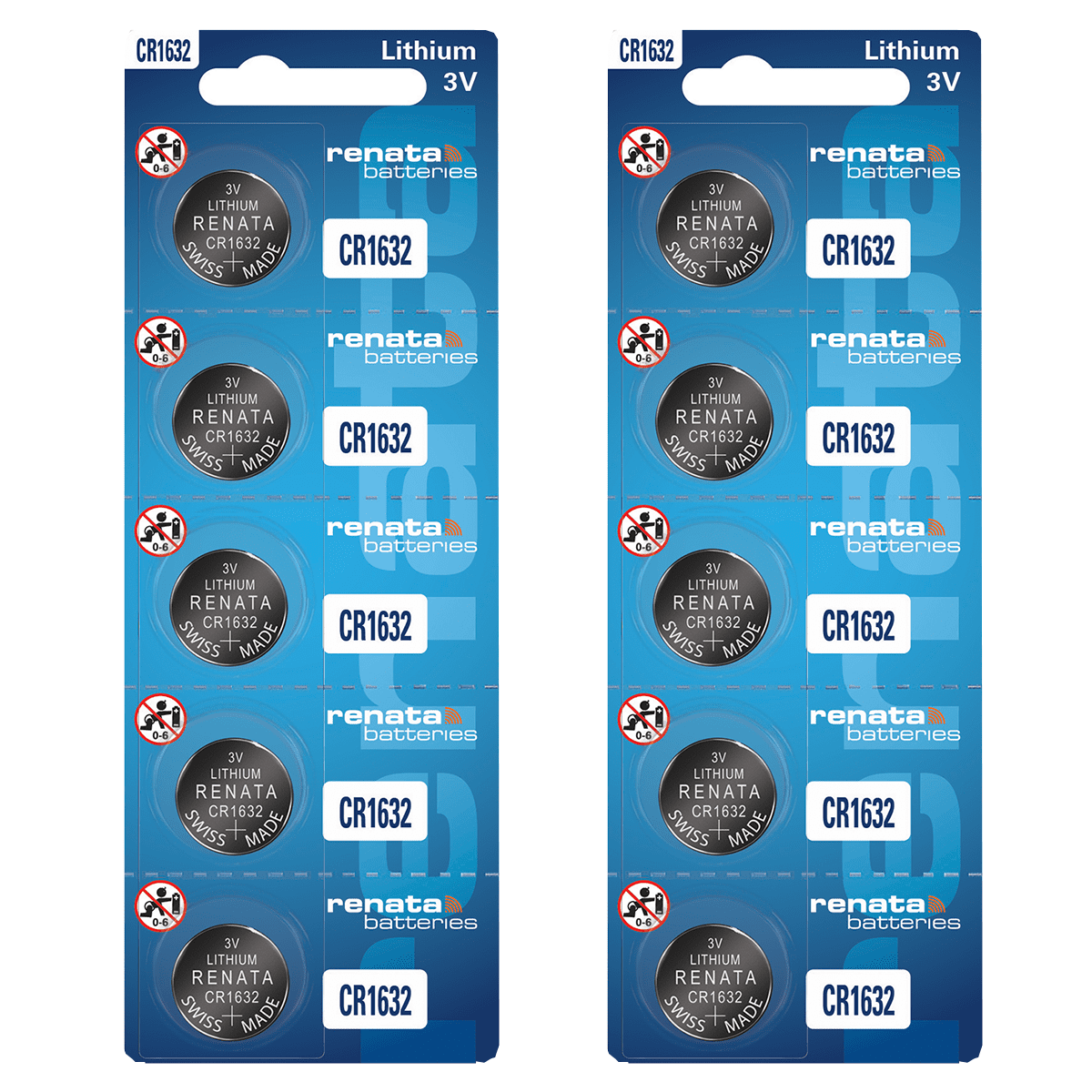 Renata CR1632 Batteries - 3V Lithium Coin Cell 1632 Battery (10 Count ...