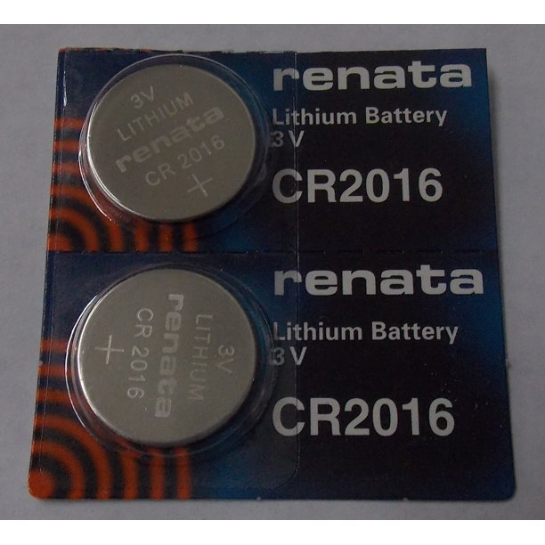 Renata CR2016 3V Lithium Coin Battery - 2 Pack - Walmart Business Supplies