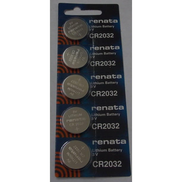 Renata CR2032 3V Lithium Coin Battery - 5 Pack - Walmart Business Supplies
