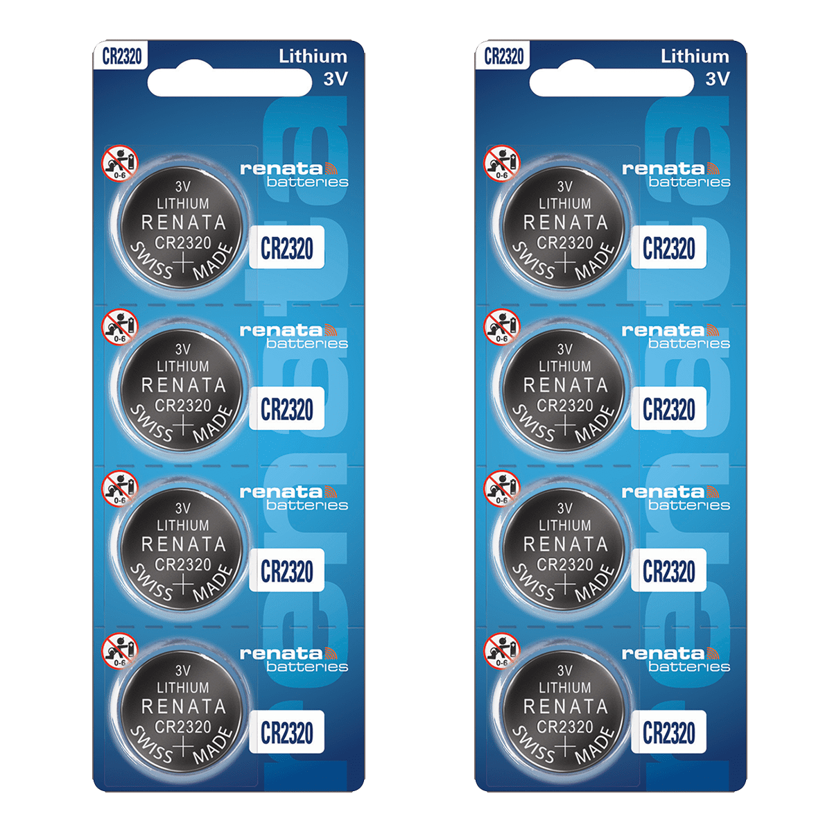 Renata CR2320 Batteries - 3V Lithium Coin Cell 2320 Battery (8 Count ...