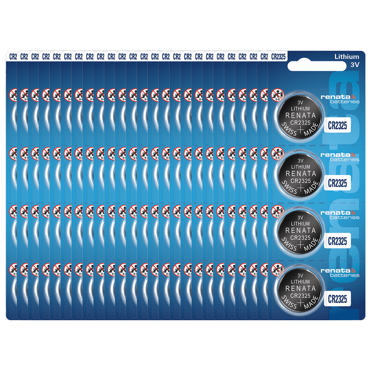 Renata CR2325 Batteries - 3V Lithium Coin Cell 2325 Battery (100 Count ...