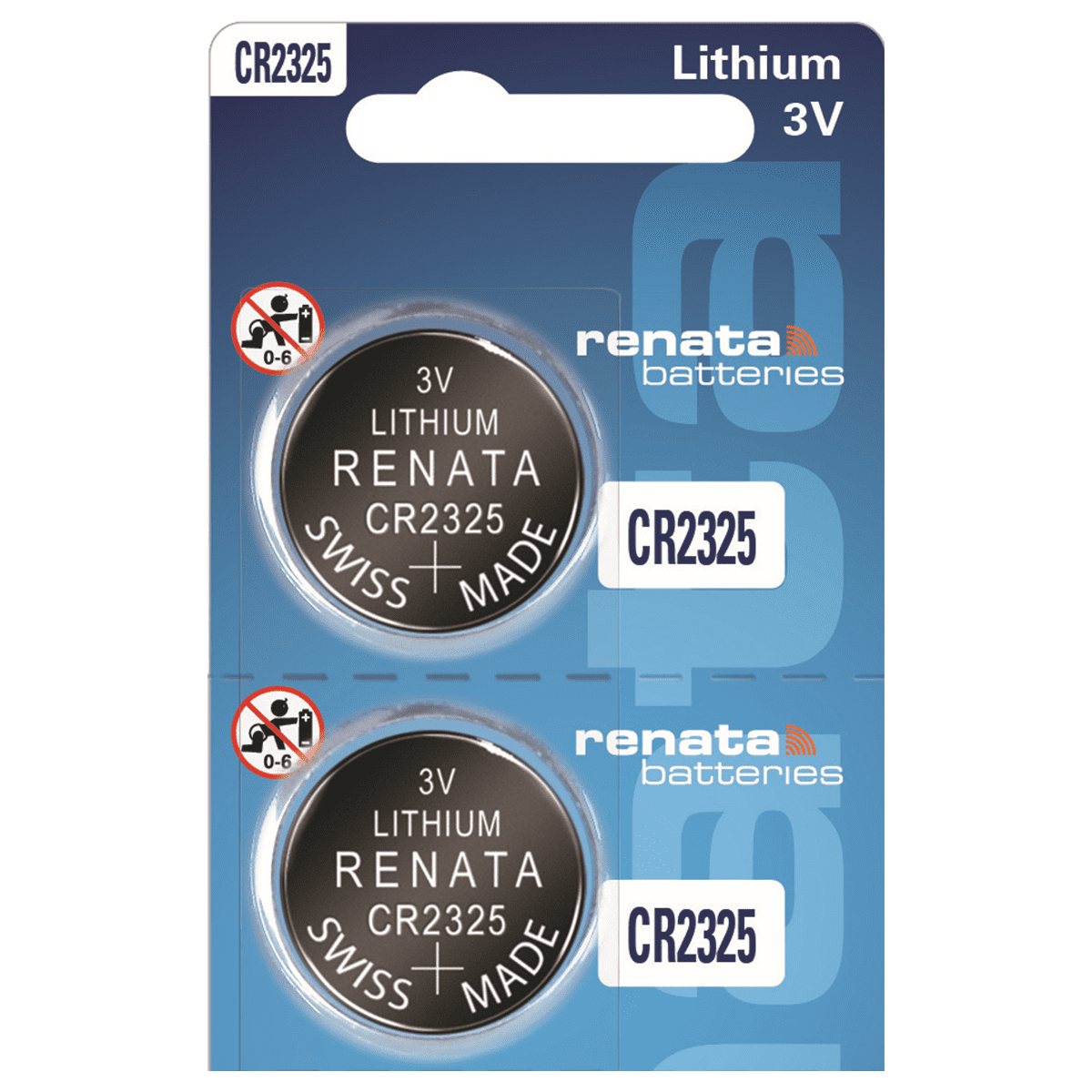 Renata CR2325 Batteries - 3V Lithium Coin Cell 2325 Battery (2 Count ...