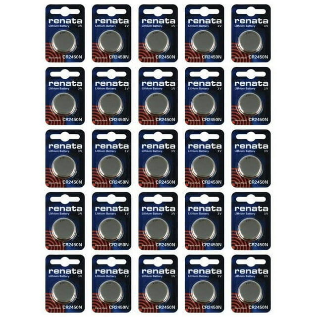 Renata CR2450N 3V Lithium Coin Battery 25 Pack - Walmart.com