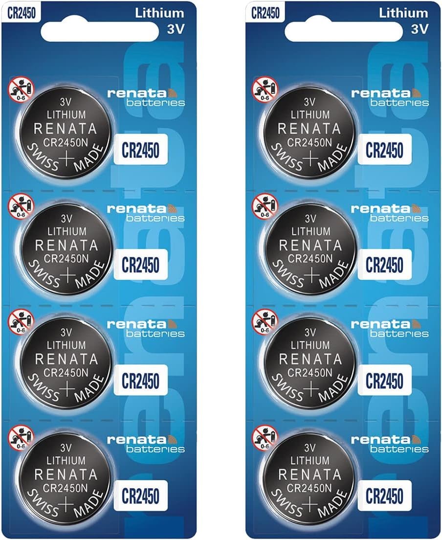 Renata CR2450N Batteries - 3V Lithium Coin Cell 2450 Battery (8 Count) - Walmart.com