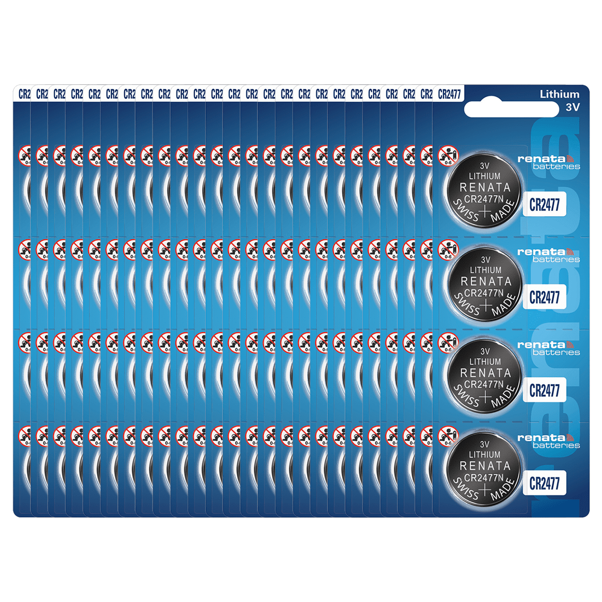 Renata CR2477 Batteries - 3V Lithium Coin Cell 2477 Battery (100 Count ...