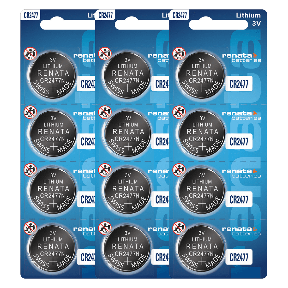 Renata CR2477 Batteries - 3V Lithium Coin Cell 2477 Battery (12 Count ...