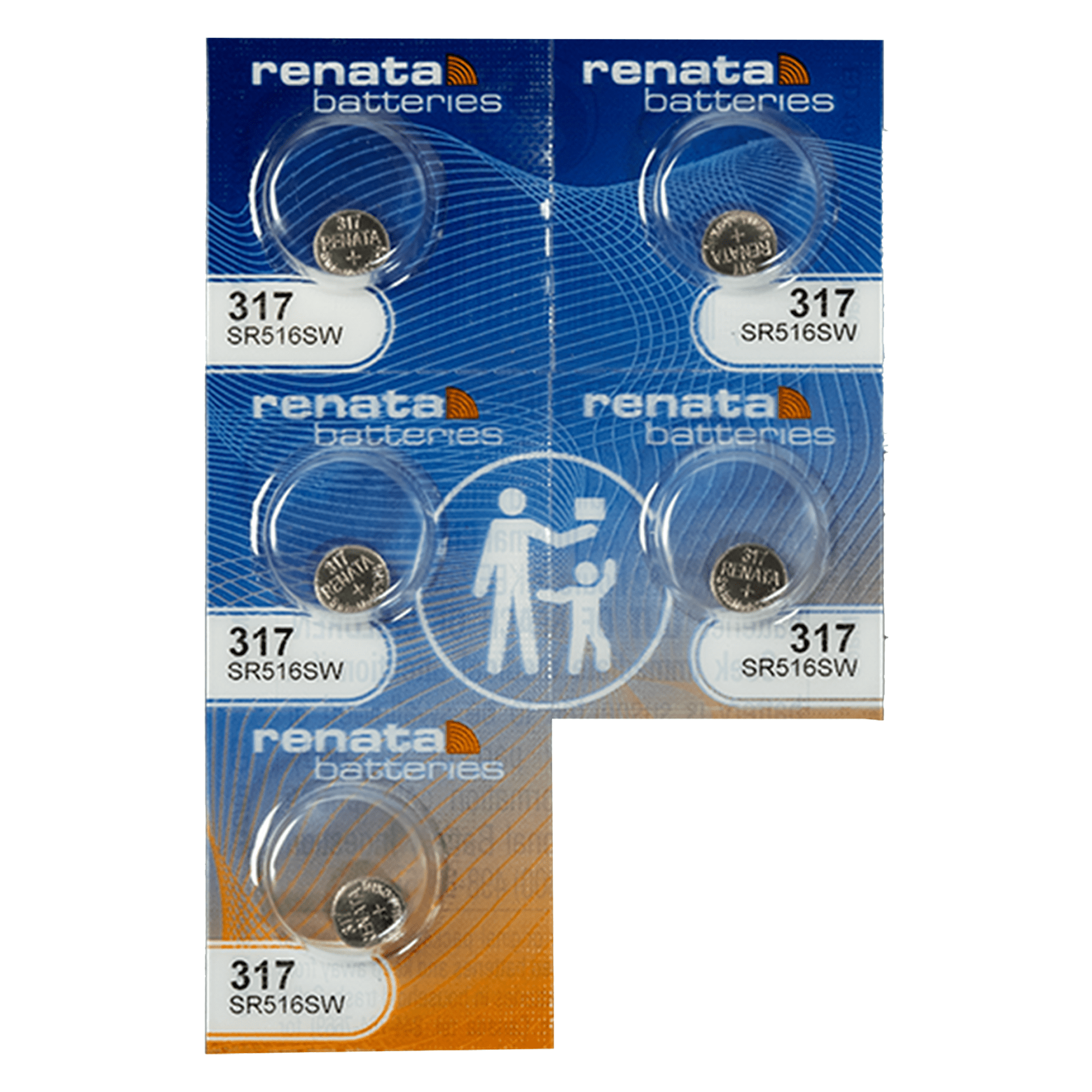 Renata Size 317 Watch Batteries, 5 Pack - Walmart.com