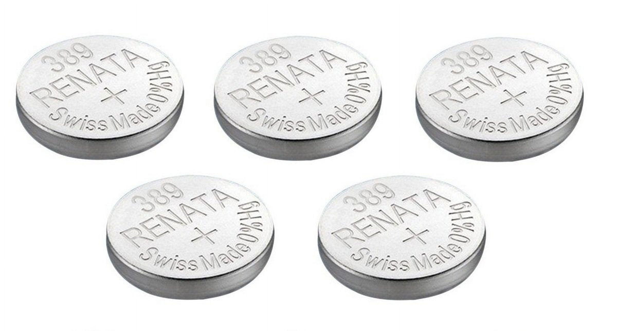Renata Watch Battery Swiss Made Renata 389 or SR1130SW Or AG10 1.5V (5 ...